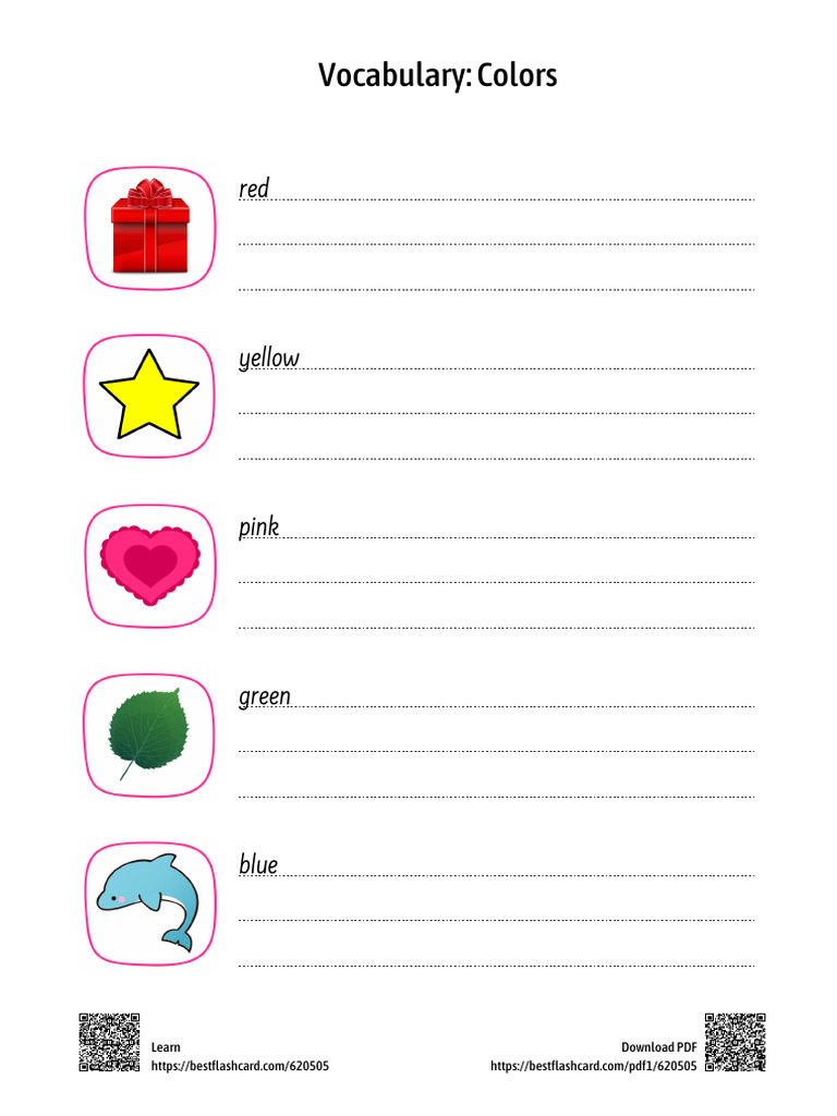 Vocabulary - Colors | PDF