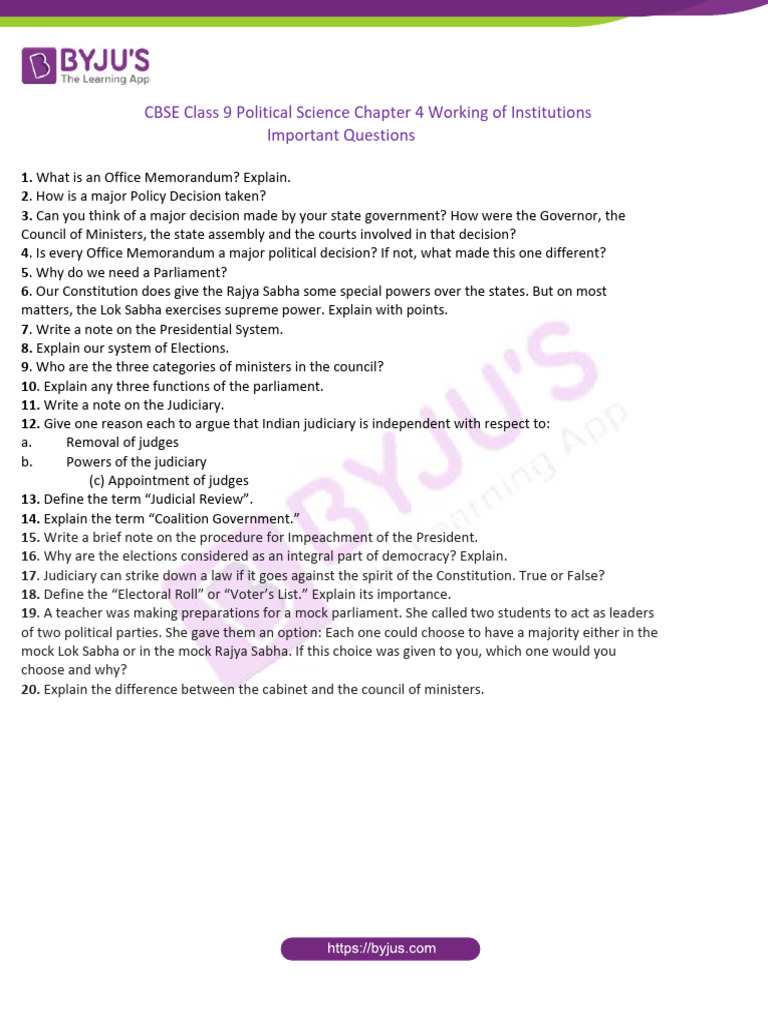 CBSE-Class-9-Political-Science-Chapter-4-Working-of-Institutions ...