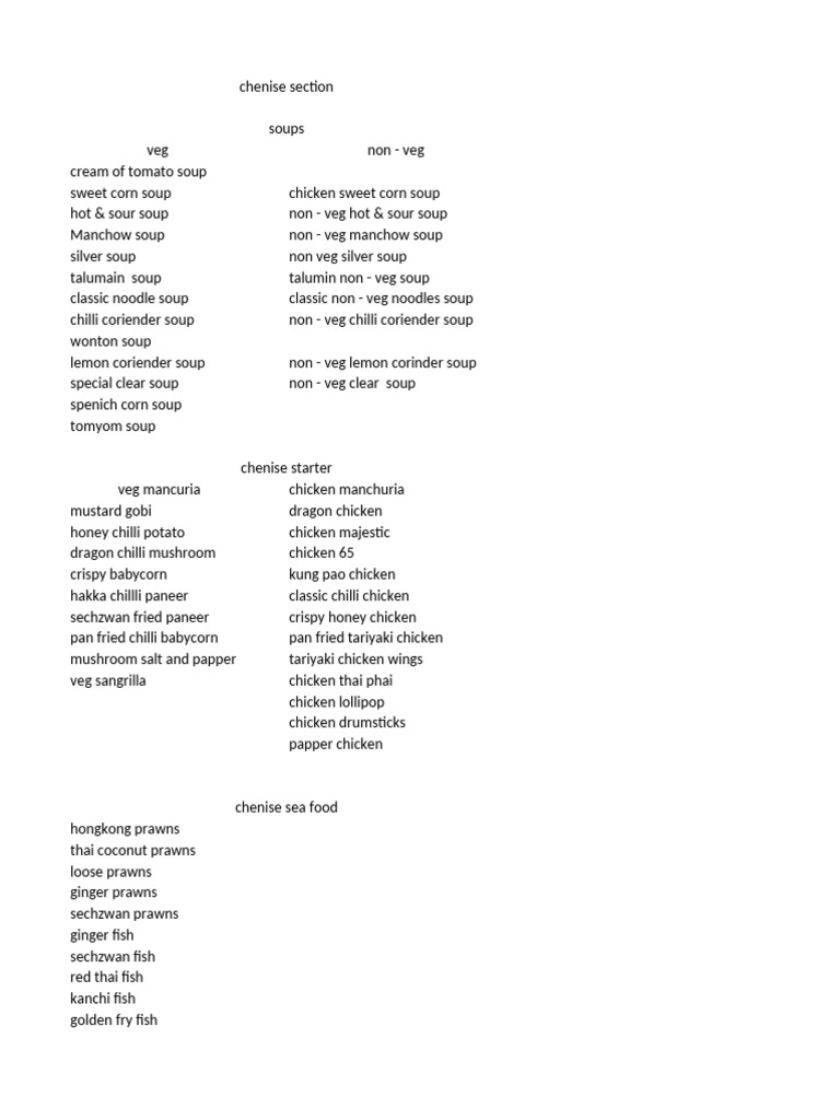 New Menu Items | PDF | Thai Cuisine | Asian Cuisine