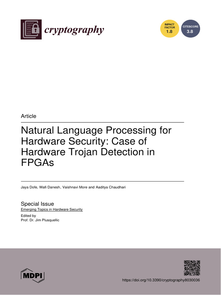 cryptography-08-00036-with-cover | PDF | Field Programmable Gate Array | Hardware Description ...