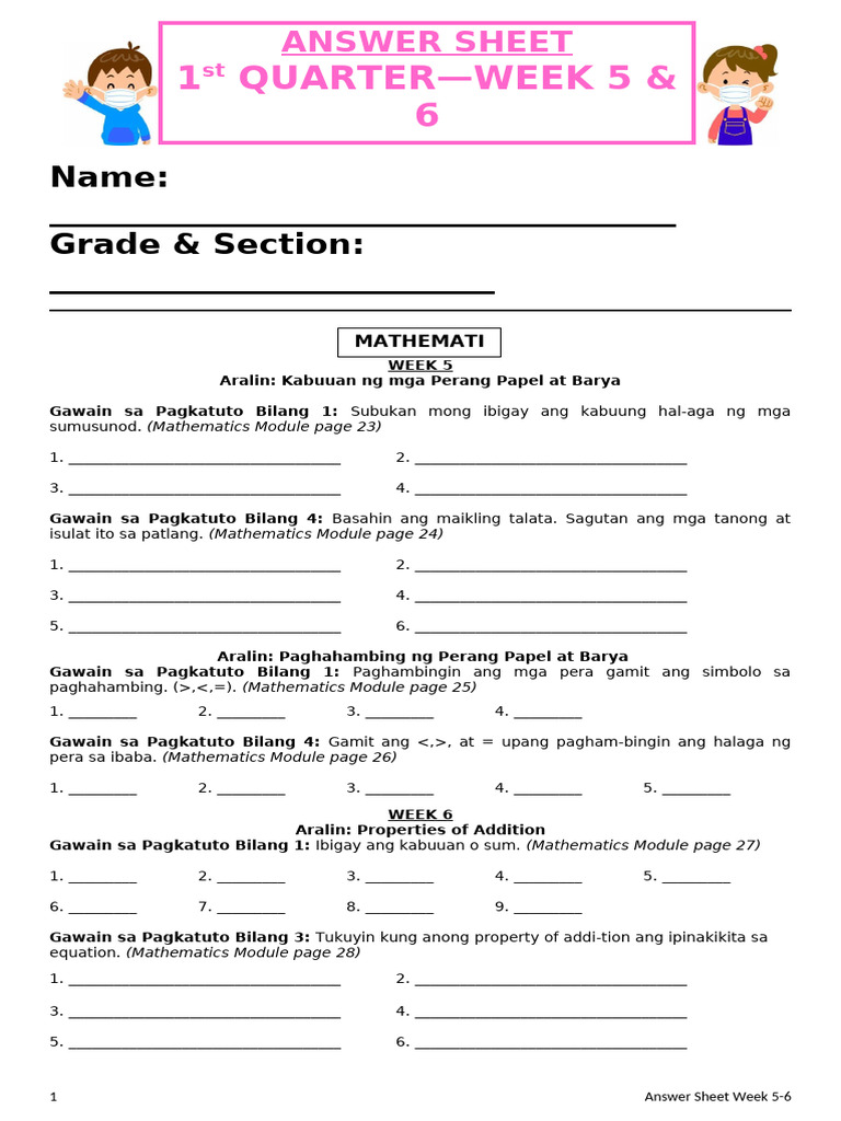 SET-A-Answer-Sheet-WEEK-5-6 | PDF