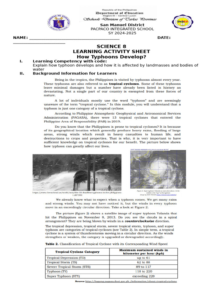 Typhoon Development Explained | PDF