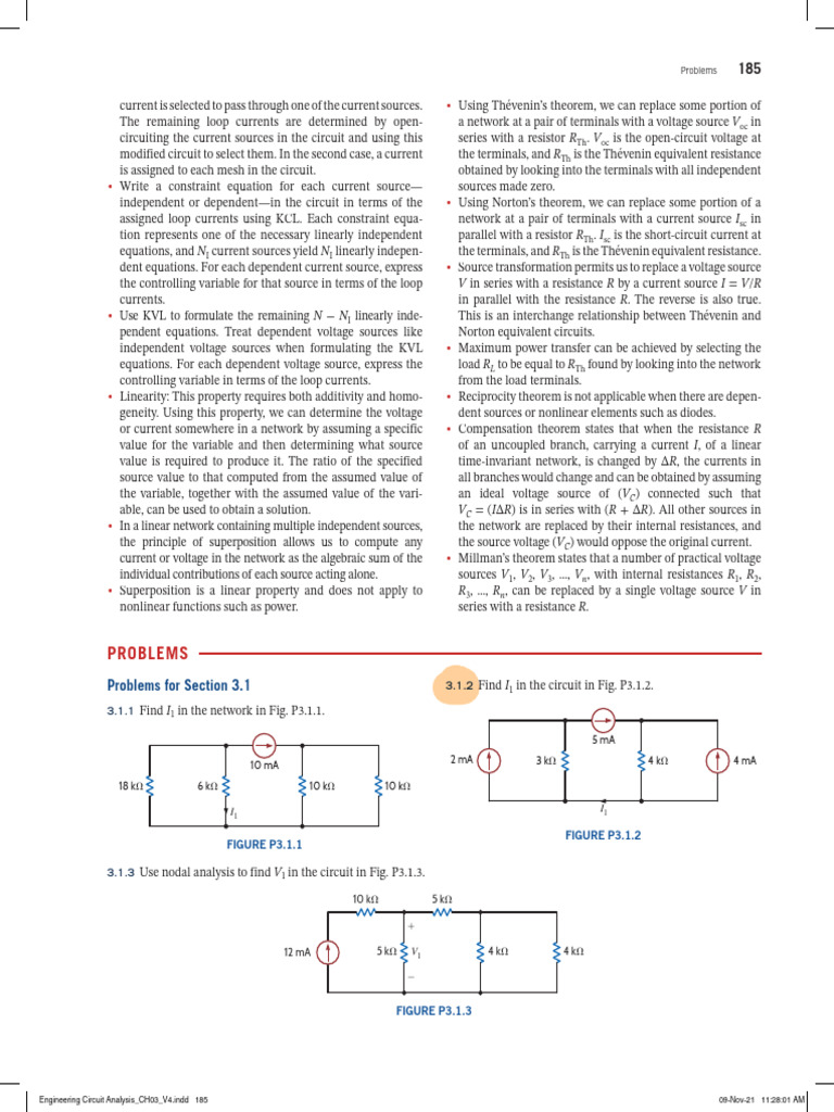 Nodal Analysis Problems for Circuit P3.5.37 | PDF | Electrical Resistance And Conductance ...