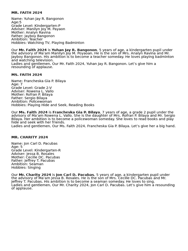 SCRIPT CORONATION | PDF