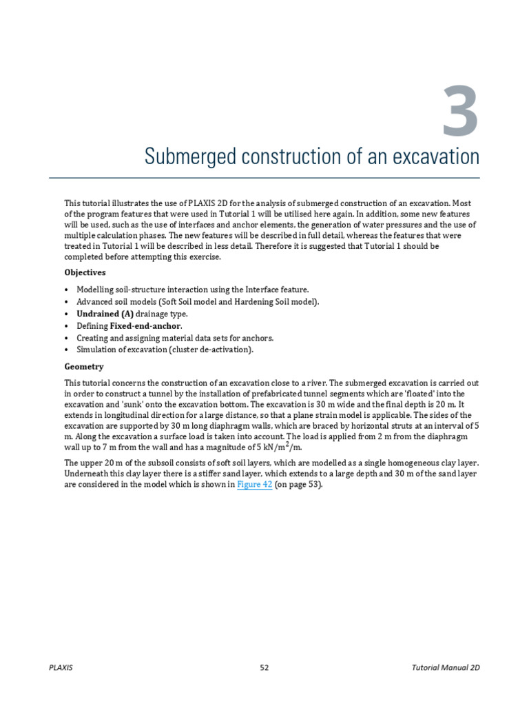 PLAXIS - 2D - 2024.1 - Tutorial - 03 - Submerged Construction of An ...