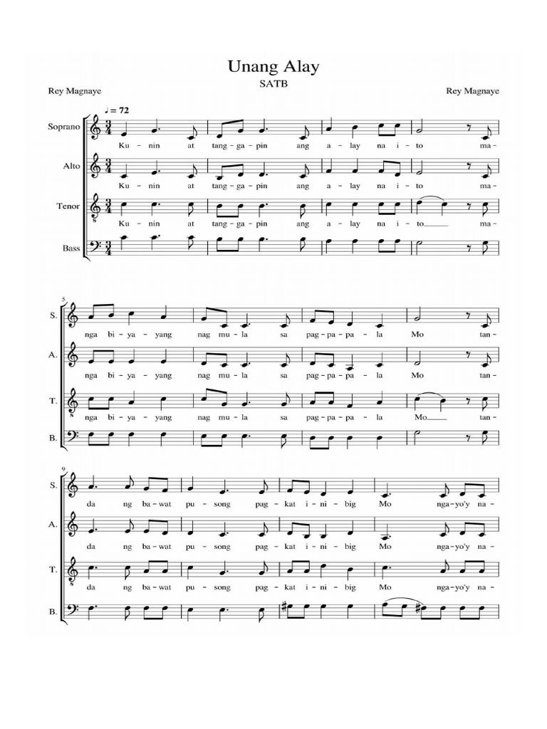 Sheet Music-Amen, Unang Alay | PDF