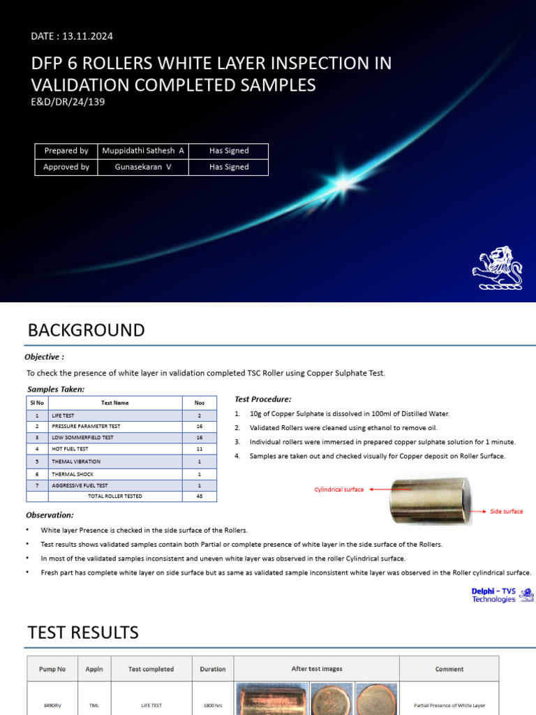 White Layer Inspection Report | PDF | Industrial Processes | Physical ...