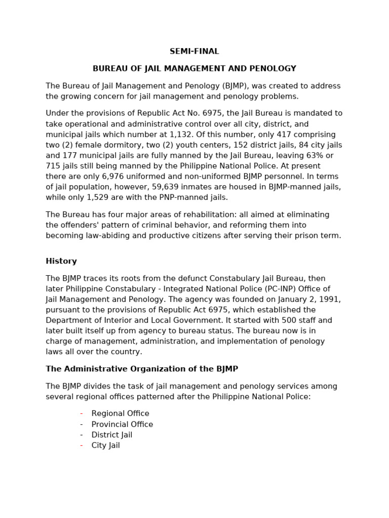 SEMI-LECTURE-NOTE | PDF | Prison | Justice