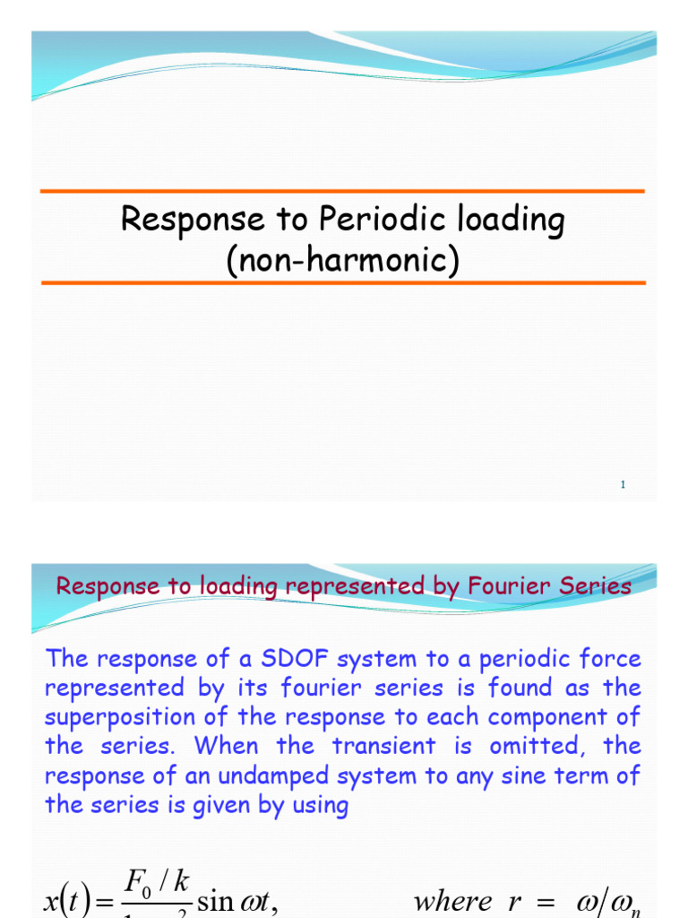 Response to Periodic Loading Analysis | PDF | Physics | Functions And ...