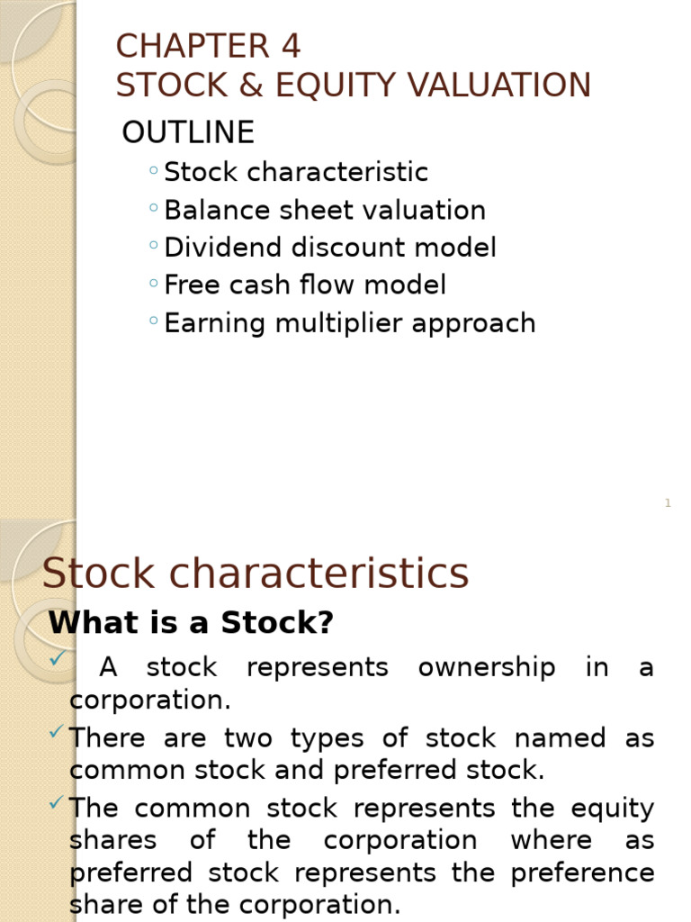 Stock and Equity Valuation Methods | PDF | Stocks | Preferred Stock