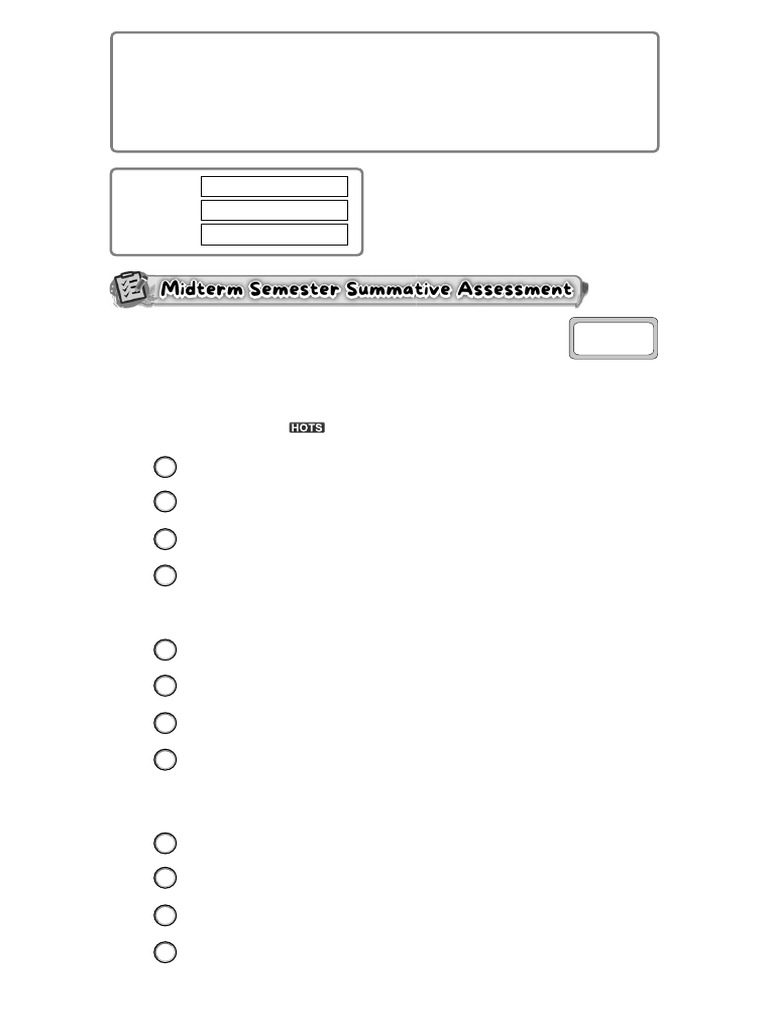 SD Bahasa Inggris 5 Midterm Semester Summative Assessment | PDF | Foods | Juice