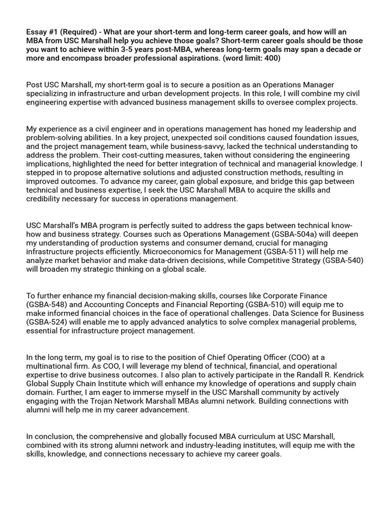 usc marshal | PDF | Strategic Management | Master Of Business ...