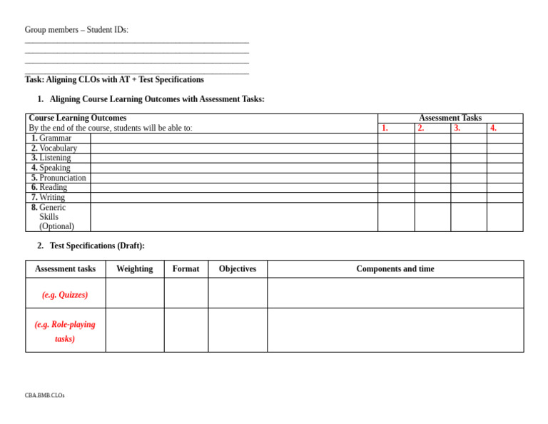 Aligning Assessment Tasks | PDF