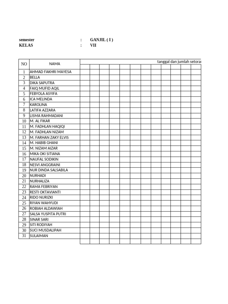 Blangko Tahfidz | PDF