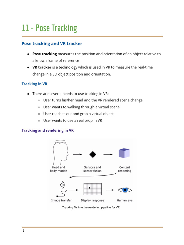 11 - Pose Tracking | PDF | Virtual Reality