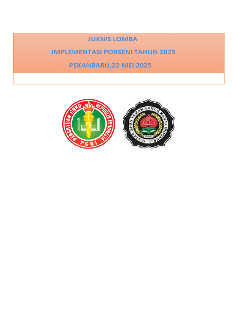Juknis Lomba Porseni 2025 Riau | PDF
