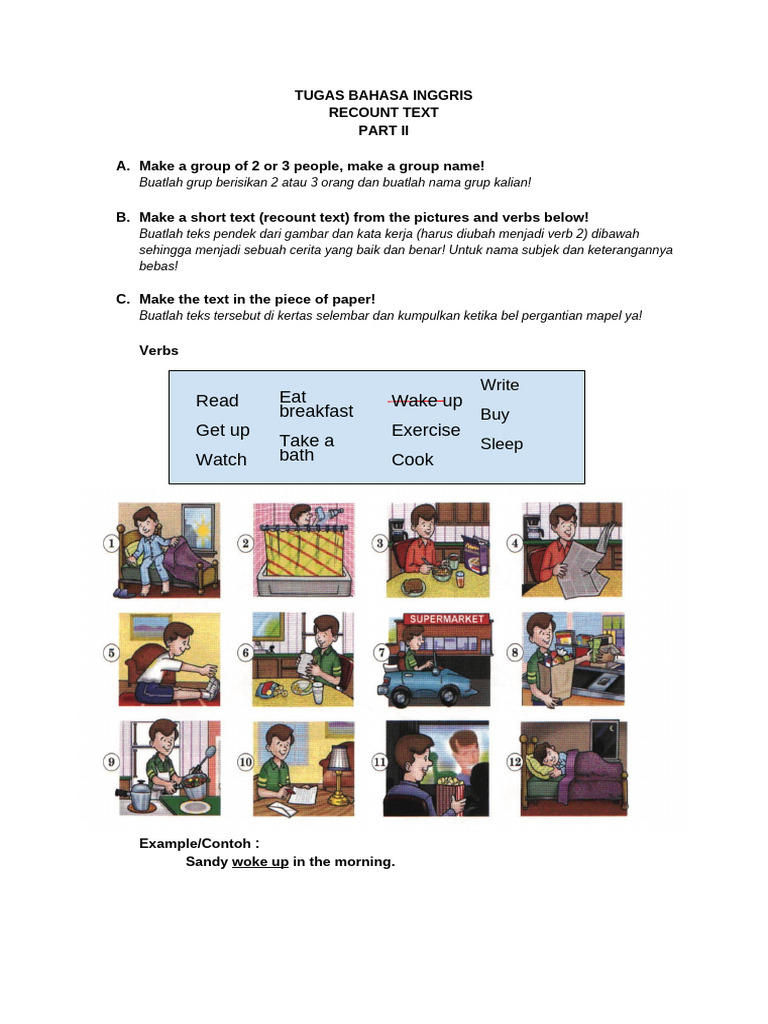 RECOUNT TEXT WORKSHEET PART 2 | PDF
