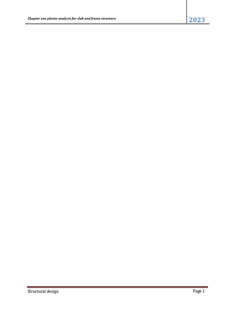 Chapter 1 Plastic Analysis SD 2023 | PDF | Bending | Yield (Engineering)