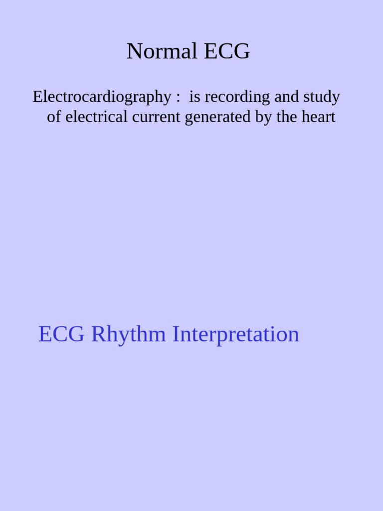 PICU ECG Normal f | PDF | Electrocardiography | Heart