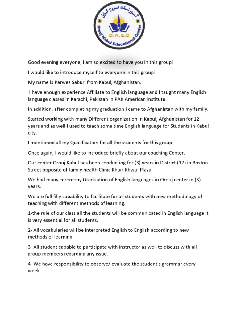 Information About Special Speaking Classes | PDF