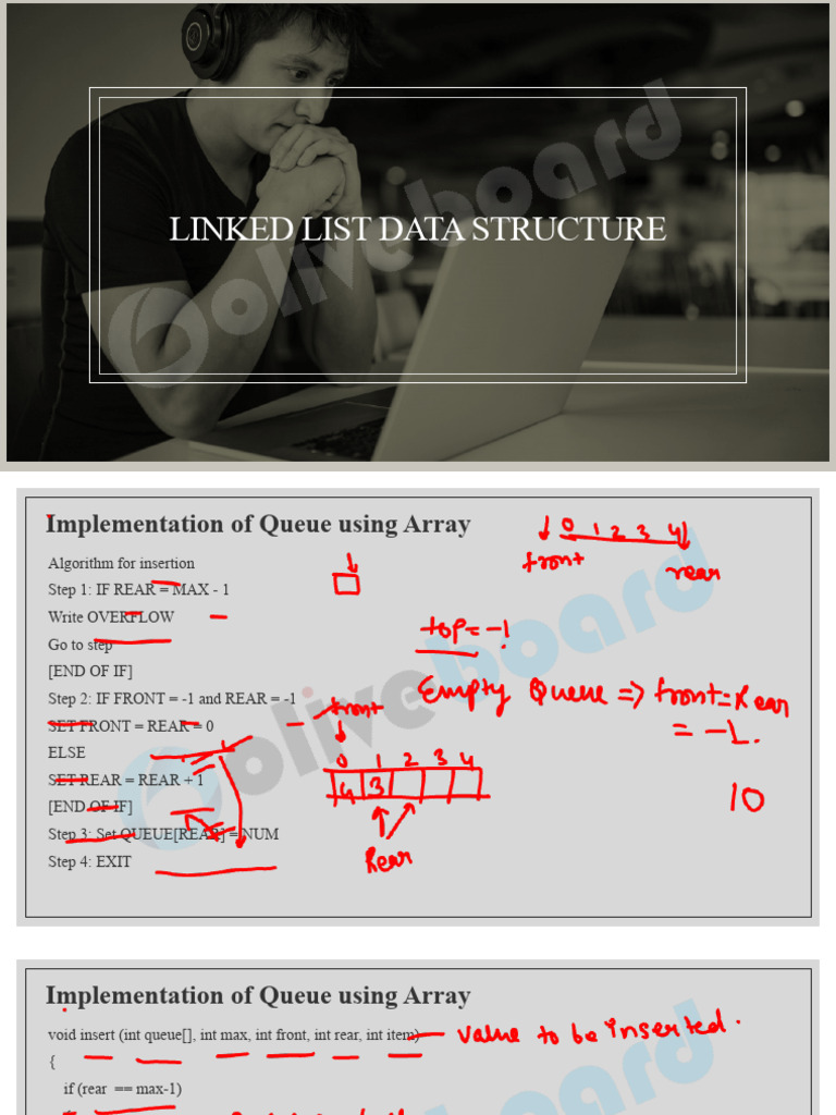 Linked List Pdf Queue Abstract Data Type Computing 1439