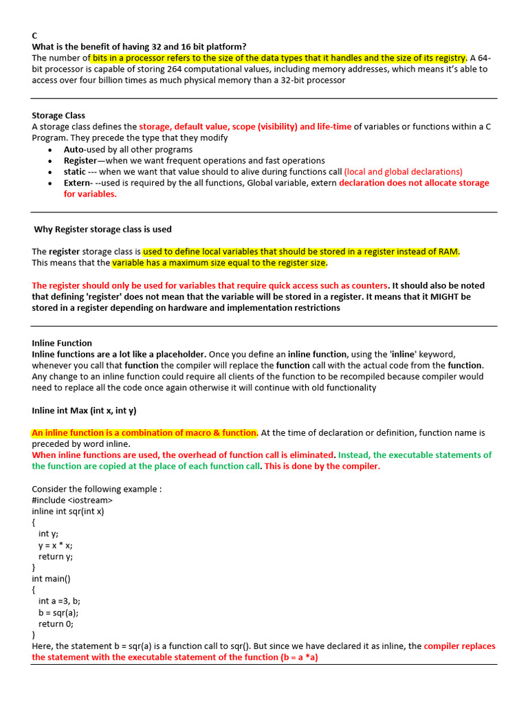 Cprogqs Pdf Pointer Computer Programming Microcontroller