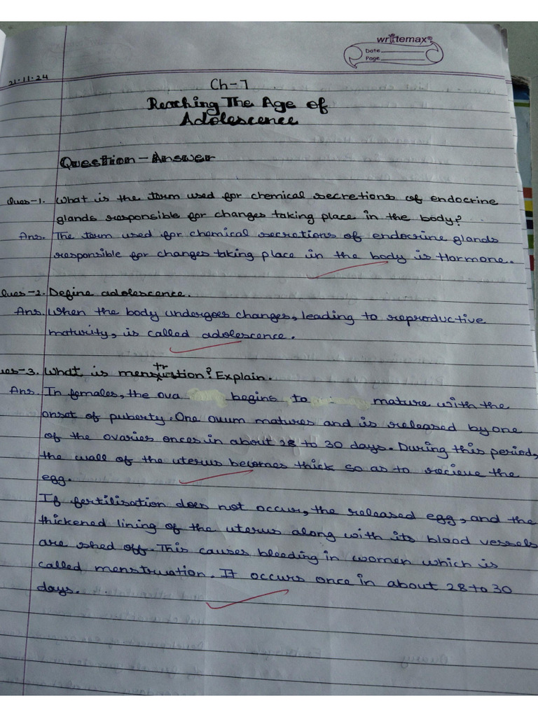 Reaching The Age Of Adolescence Pdf