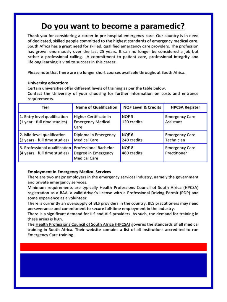 Paramedic Info | PDF