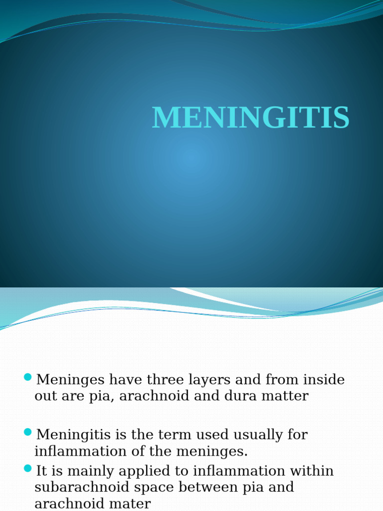 Medical Students: Meningitis Basics | PDF