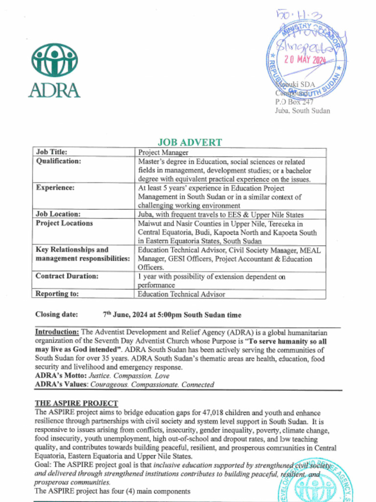 Advert - Aspire Project Manager | PDF