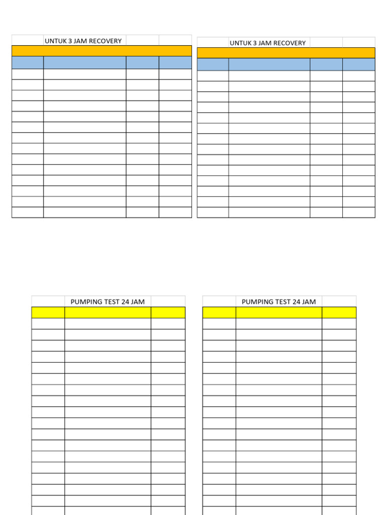 3 Jam Recovery dan 24 Jam Pumping Test | PDF