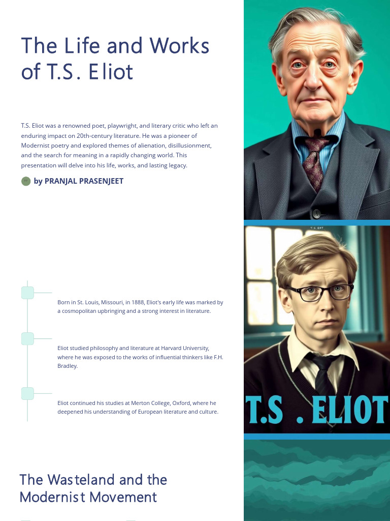 The-Life-and-Works-of-TS-Eliot 1 | PDF | T. S. Eliot | Poetry