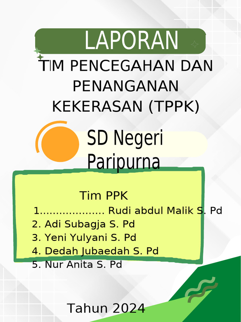 Contoh Laporan TPPK SDN PAripurna | PDF