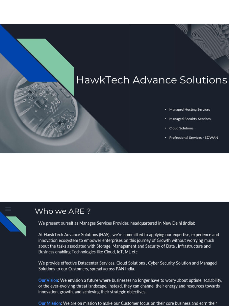 HawkTech Sales Profile_ver1.2 | PDF | Cloud Computing | Computer Security