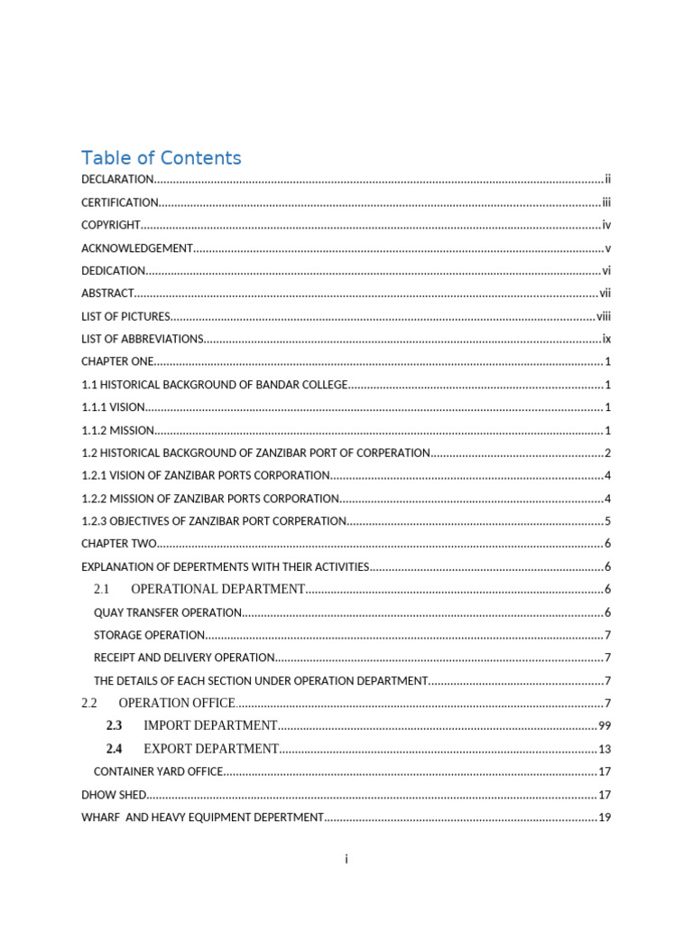 Field Report Port Operation Department D | PDF | Containerization | Port