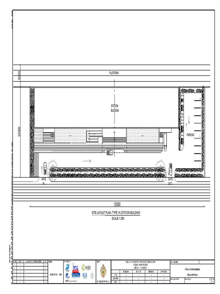 Platform: SCALE 1:350 Site Layout Plan-Type 1A Station Building | PDF