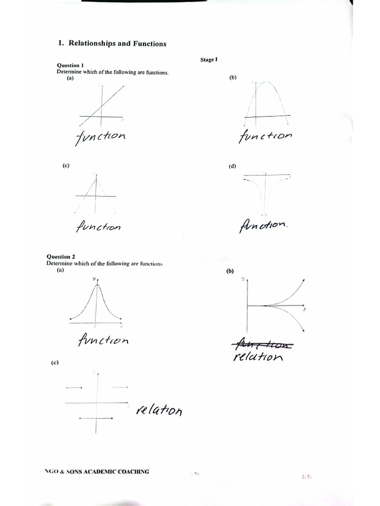 Functions Set 1 Pdf