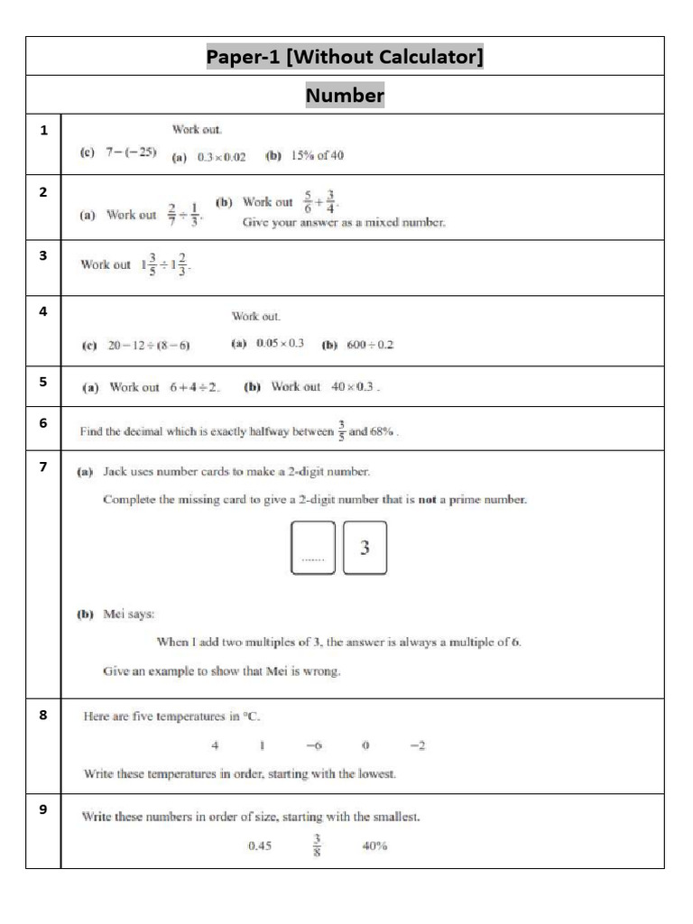 Revision Paper-1 | PDF