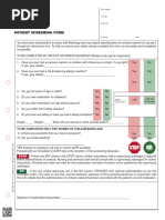 CT Contrast Patient Screening and Consent Form | PDF | Ct Scan | Allergy