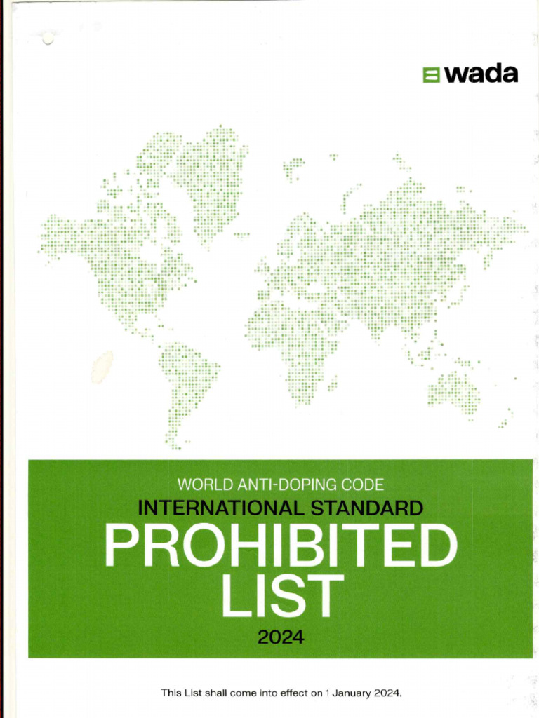 WADA Prohibited List | PDF