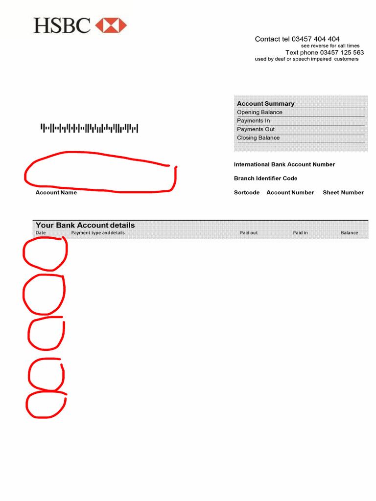 HSBC Bank Statement | PDF