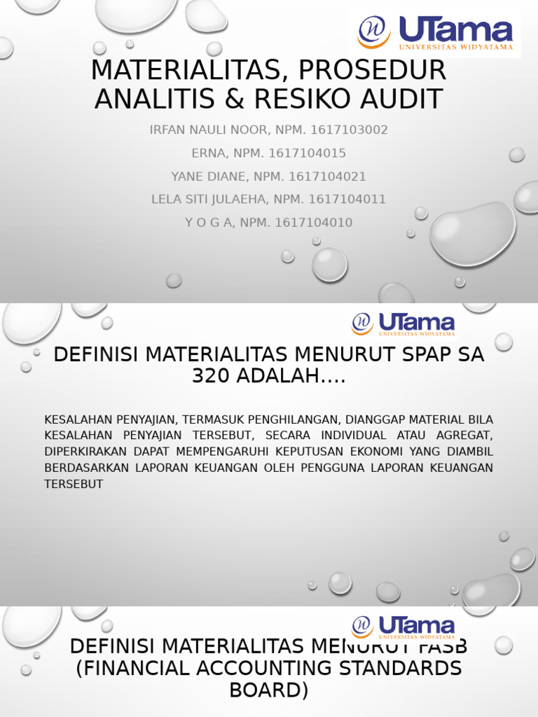 Audit: Materialitas & Risiko | PDF