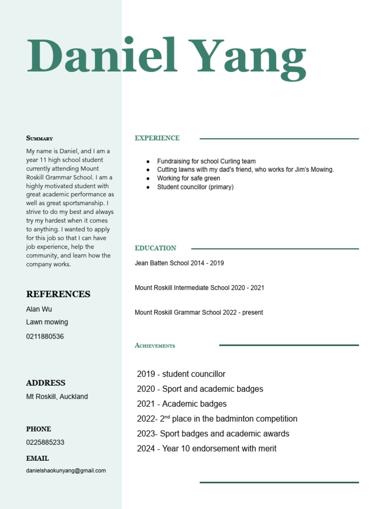 CV Daniel.docx | PDF