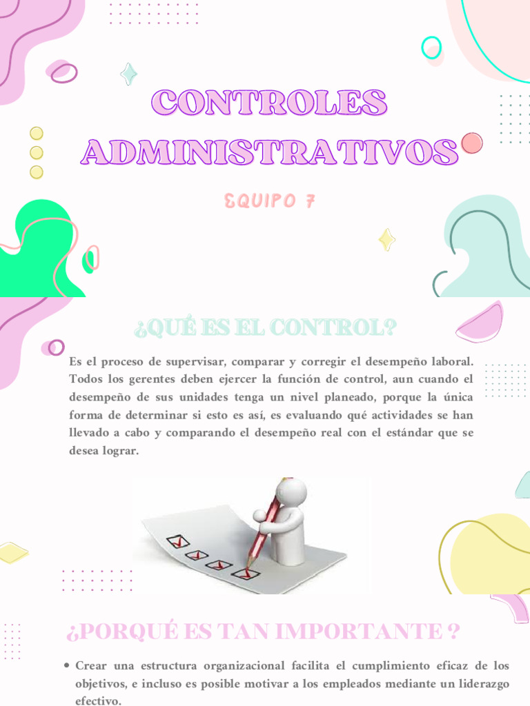 Controles Administrativos - 2C Equipo 7 | PDF | Benchmarking ...