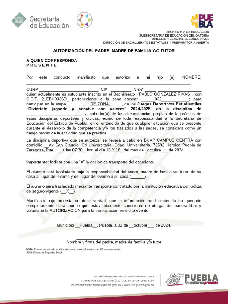 5.permiso Evento Deportivo 2024 Fut Bol Asociacion 11 | PDF