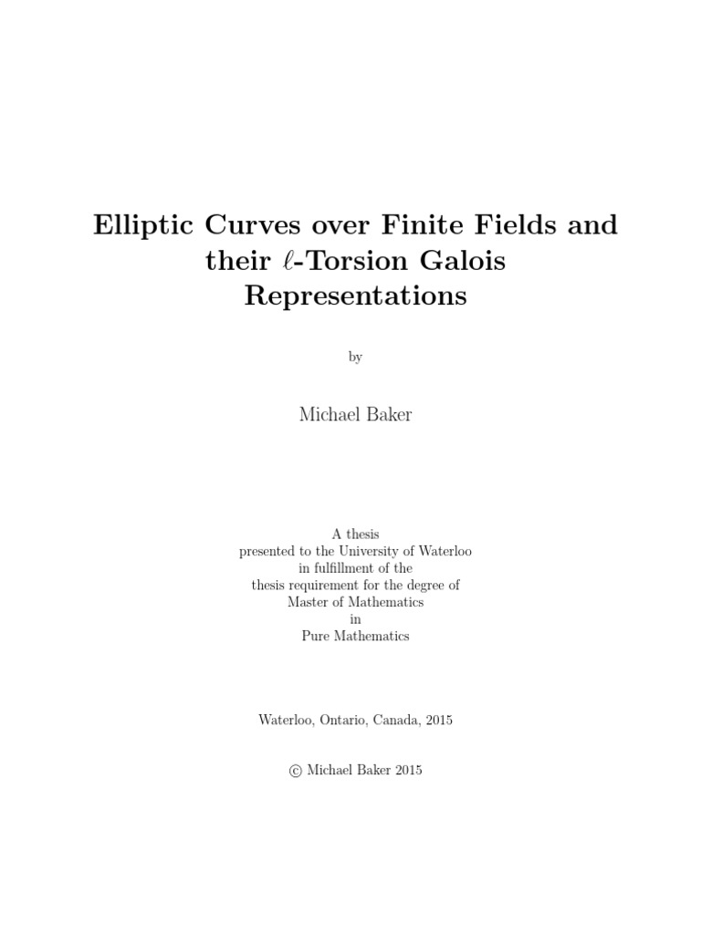 2015 - Elliptic Curves Over Finite Fields and | PDF | Field (Mathematics) | Mathematical Objects