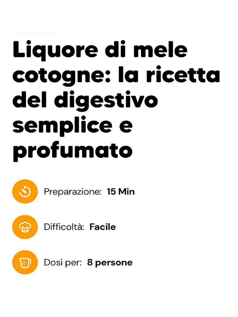 Ricetta Liquore Mele Cotogne | PDF