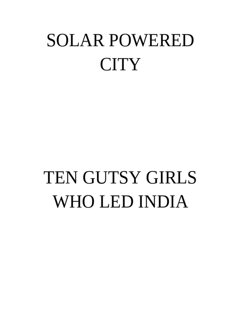 Solar Powered City | PDF