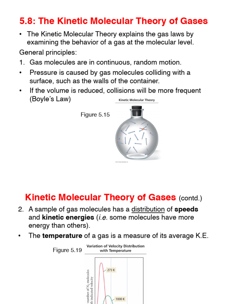 Kinetic Molecular Theory Notes | PDF | Gases | Molecules