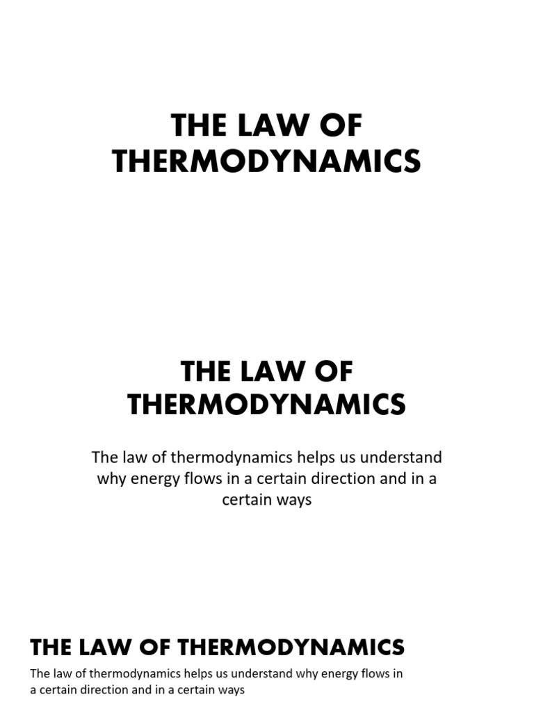 Lesson 4 The Law of Thermodynamics | PDF | Laws Of Thermodynamics | Heat